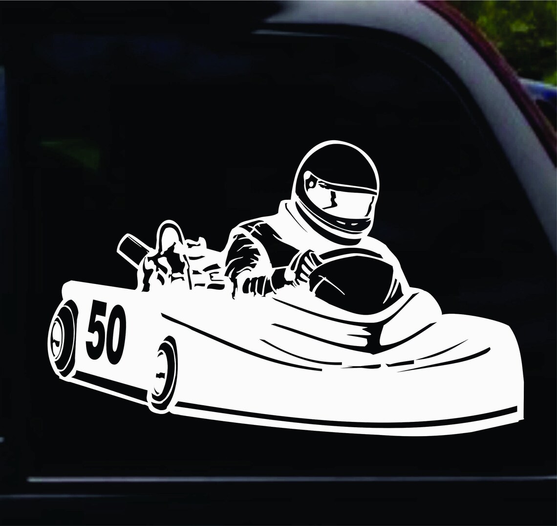 Go Kart Racing Decal - Etsy