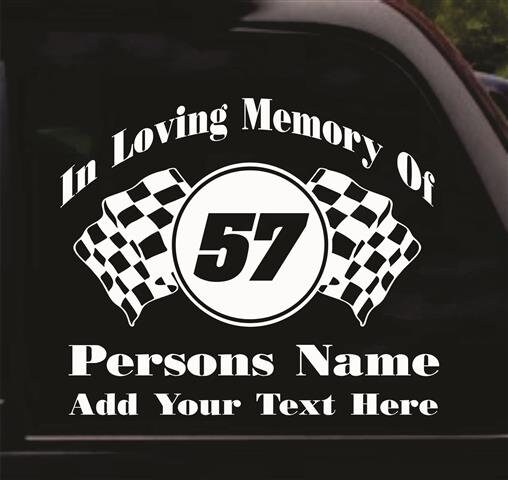 Racing Memorial Version 2 Decal - Etsy