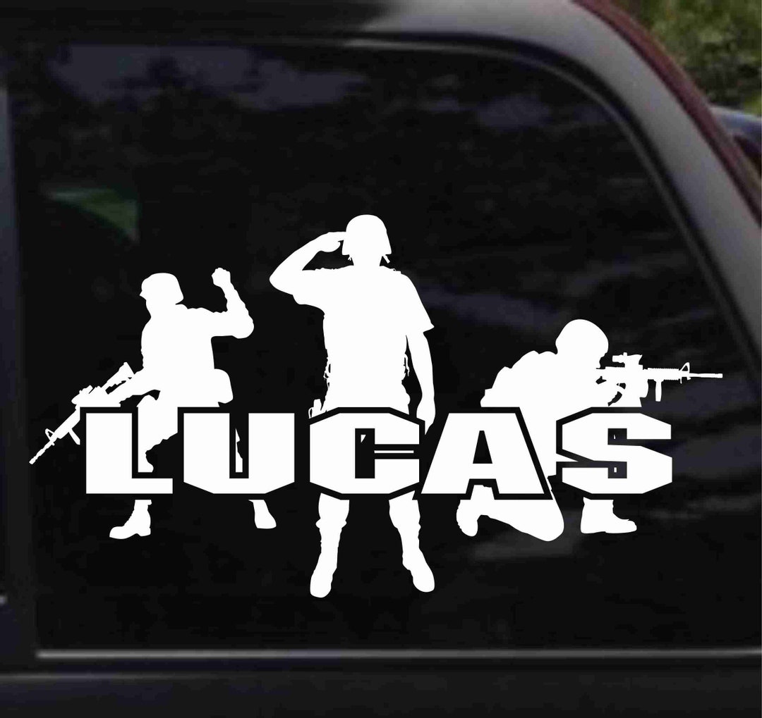 Personalized Military Name Decal Sticker - Etsy
