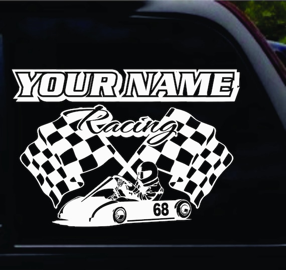 Personalized Go Kart Racing Version 2 Decal | Etsy