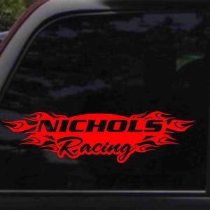 Personalized Racing Name Version 4 Decal Sticker - Etsy