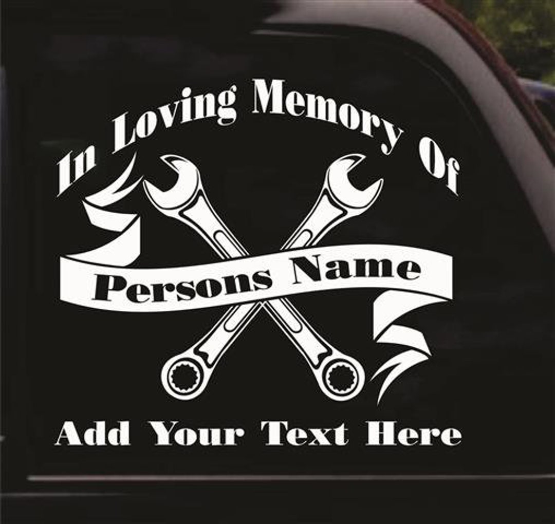 Mechanic Memorial Decal - Etsy