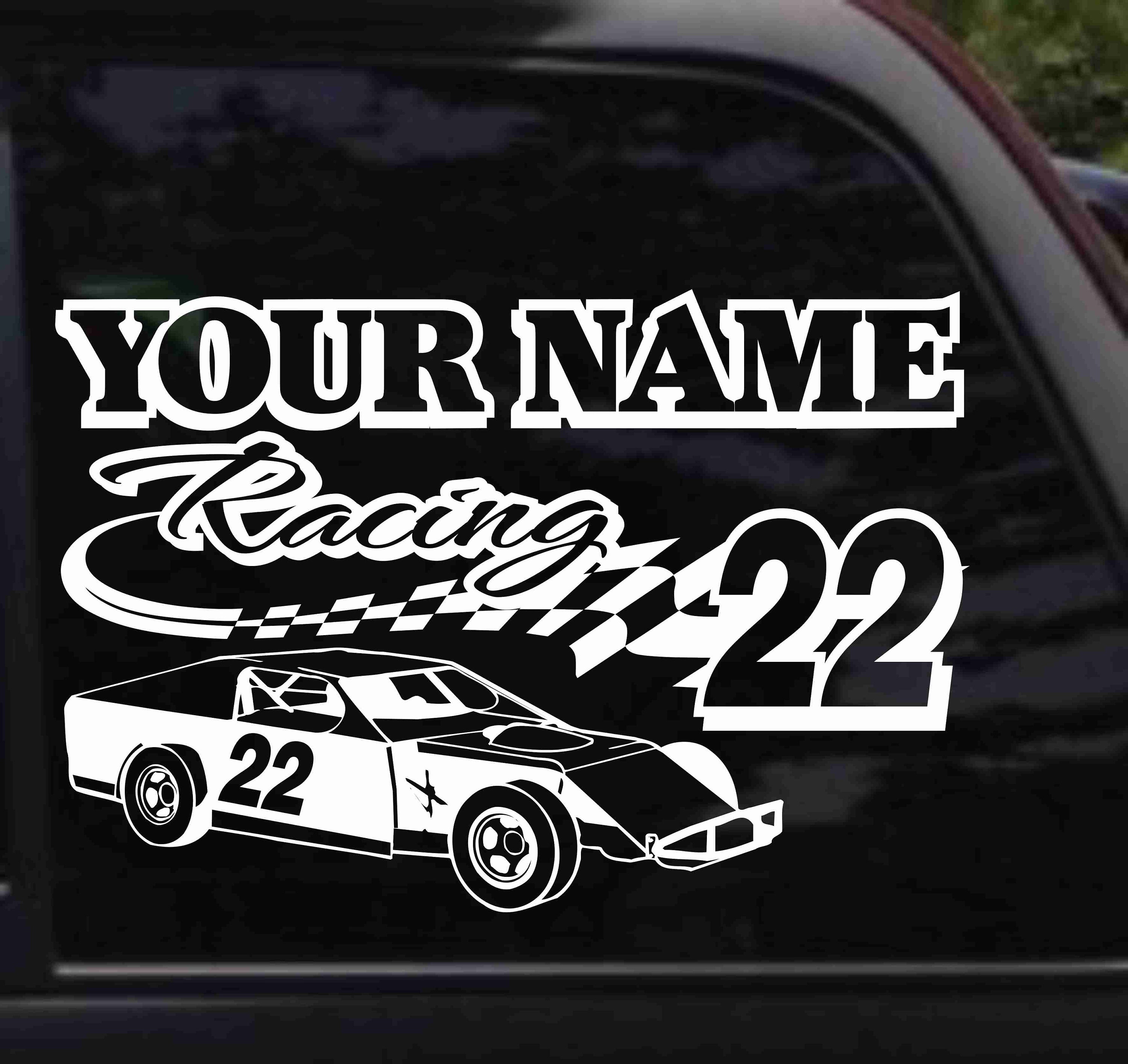 Personalized Modified Racing V1 Decal Sticker - Etsy