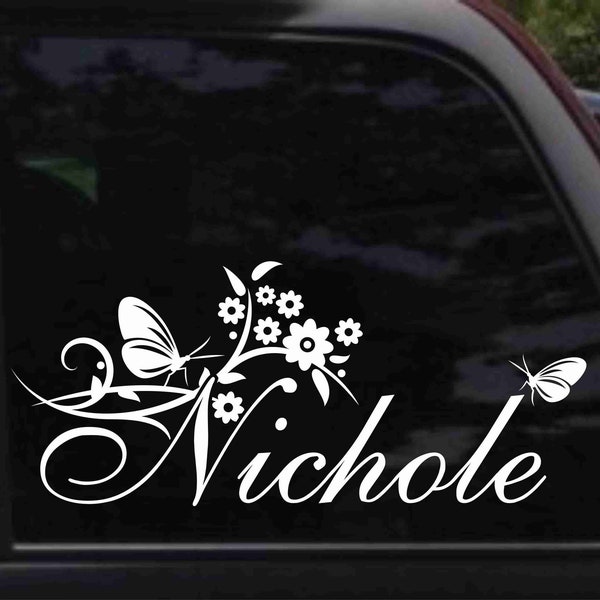 Flower Name Decal - Etsy