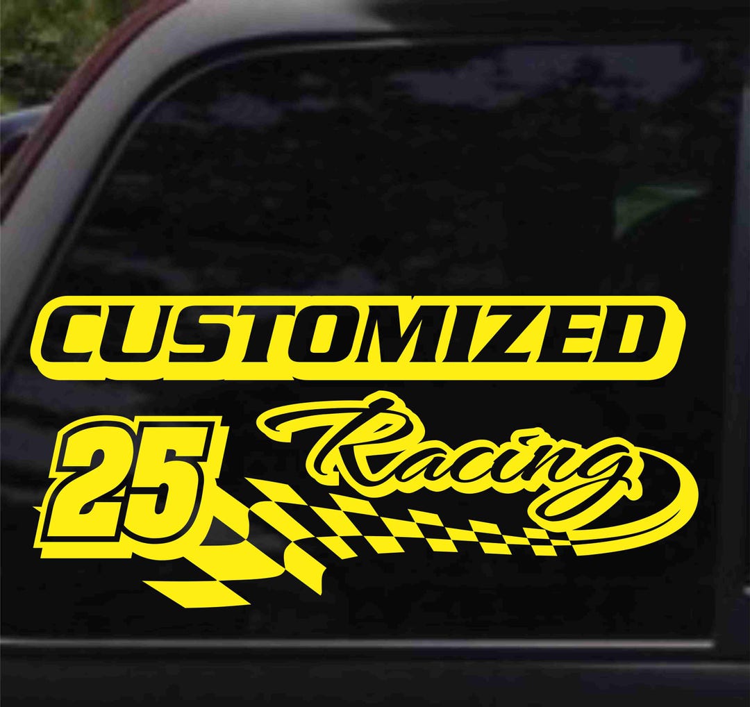 Personalized Racing Decal Sticker - Etsy
