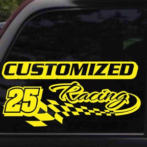 Personalized Racing Decal Sticker - Etsy
