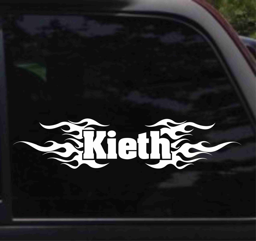 Personalized Name With Flames Decal - Etsy