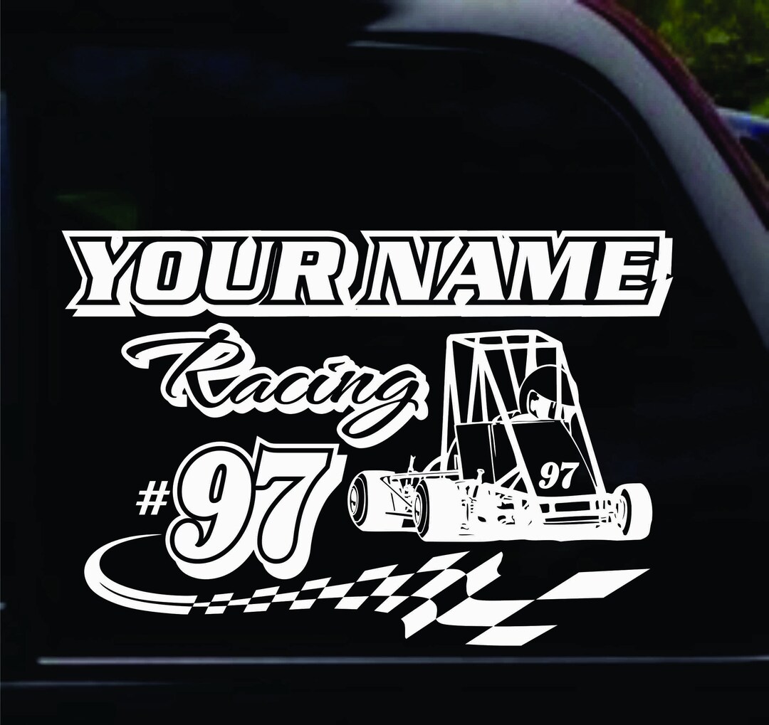 Personalized Quarter Midget Racing Version 2 Decal - Etsy