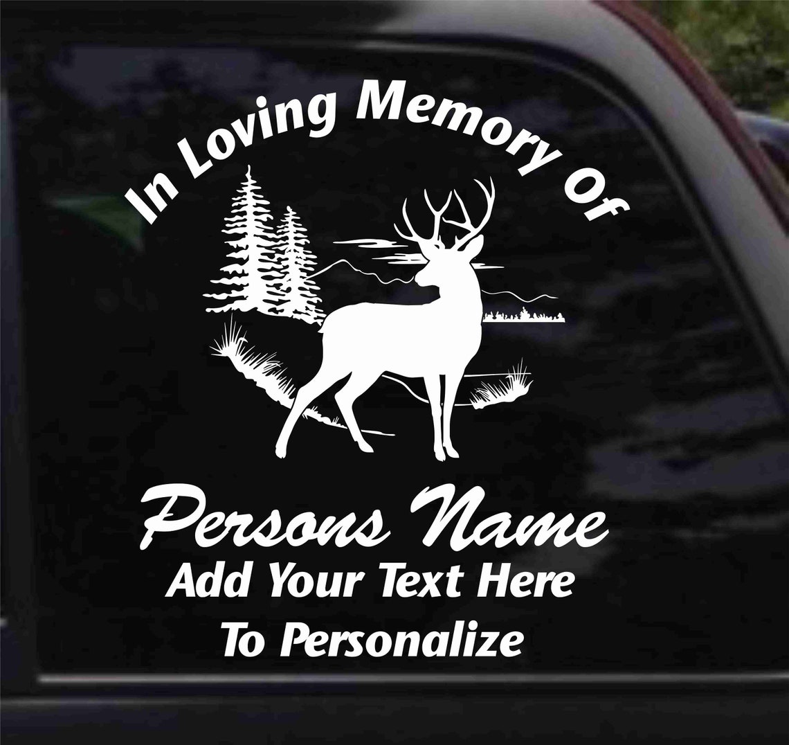 Deer Hunter Memorial Decal Sticker - Etsy