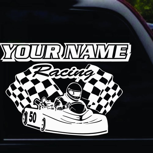 Personalized Go Kart Racing Version 10 Decal - Etsy