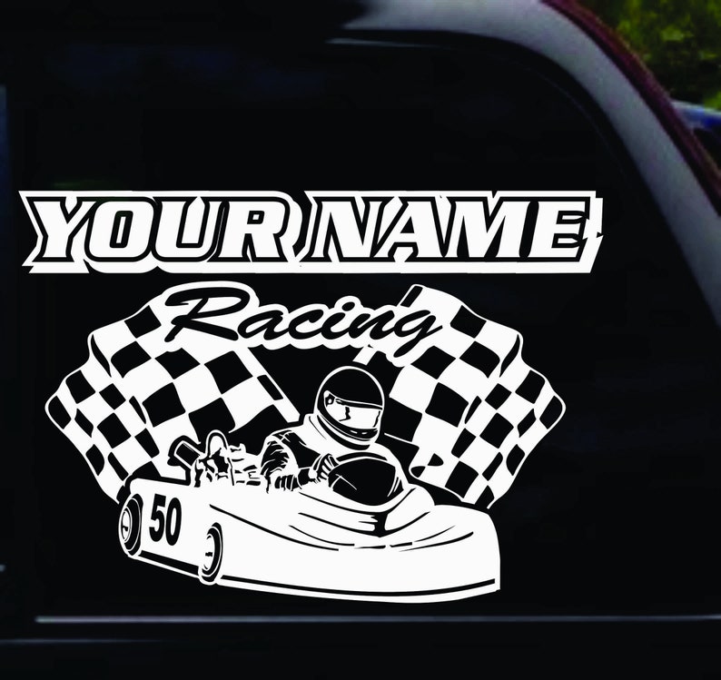 Personalized Go Kart Racing Version 10 Decal - Etsy