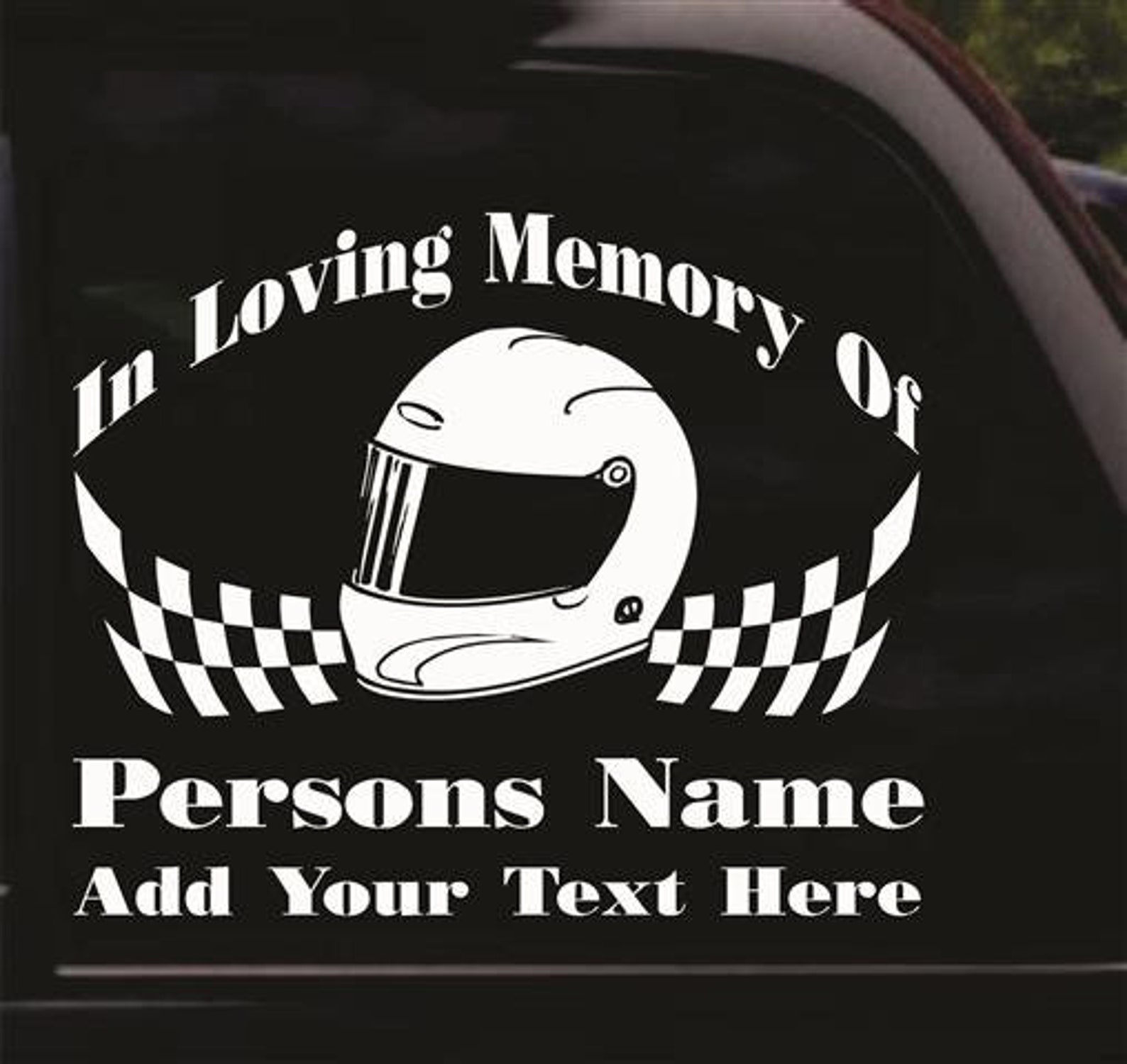 Racing Memorial Version 3 Decal - Etsy