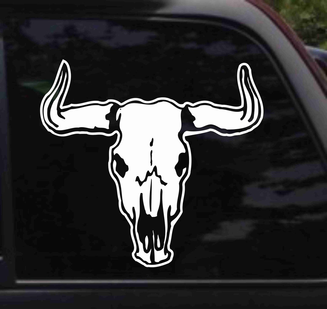 Bull Skull Decal Sticker - Etsy