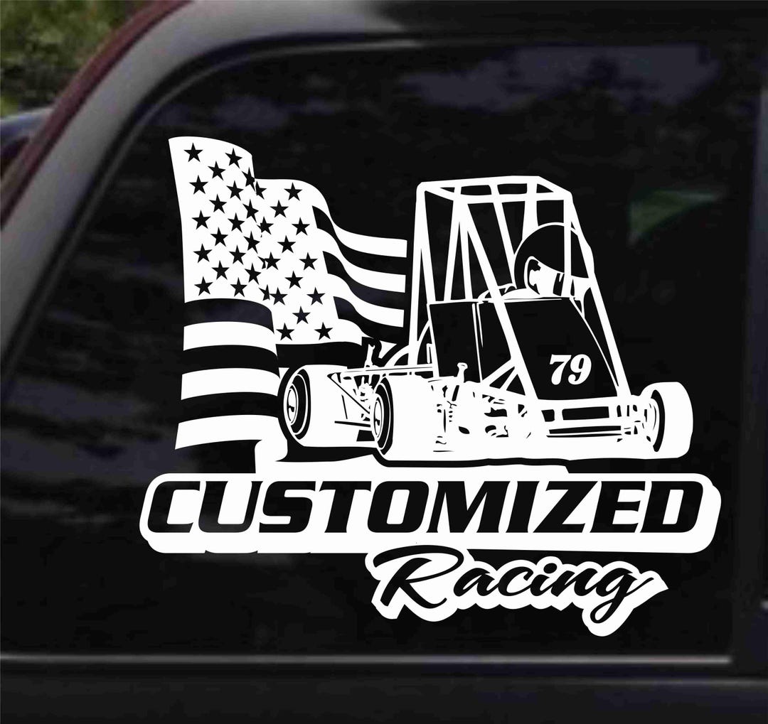 Personalized Quarter Midget Racing Version 5 Decal - Etsy