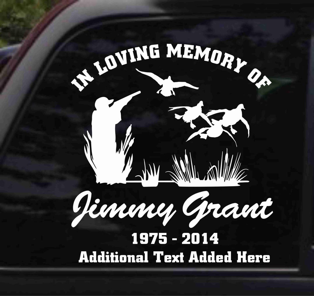 Duck Hunter Memorial Decal Sticker - Etsy