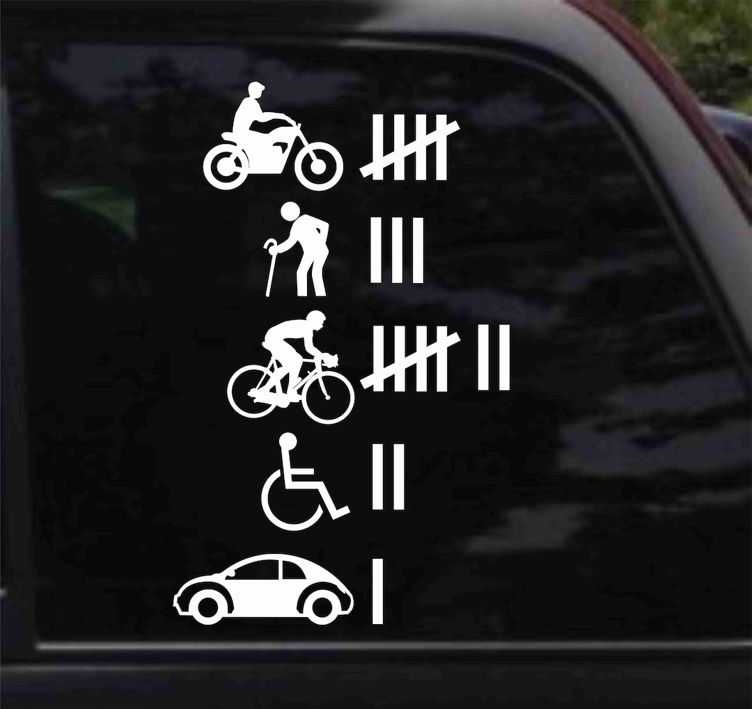 Pedestrian Vehicle Hit Tally Decal Sticker - Etsy