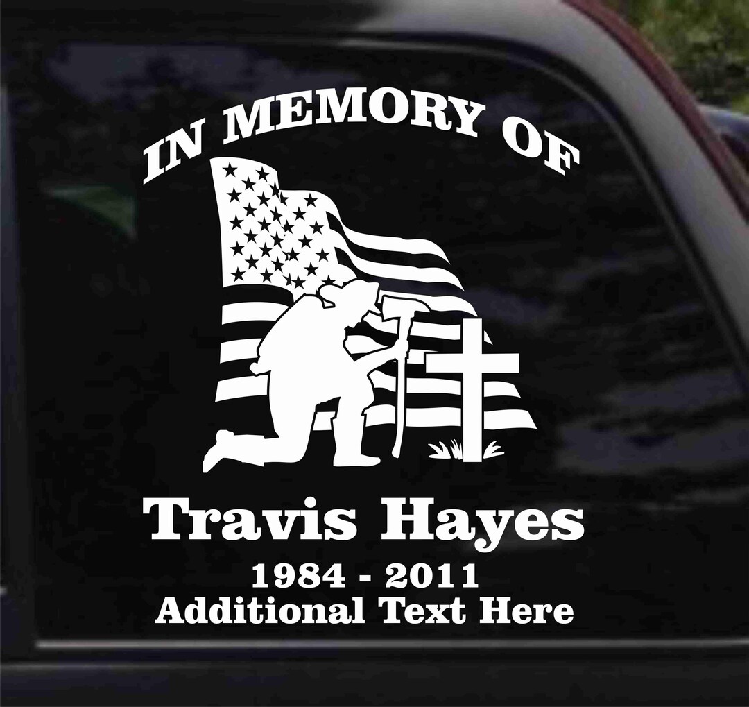 Firefighter Memorial V4 Decal Sticker - Etsy
