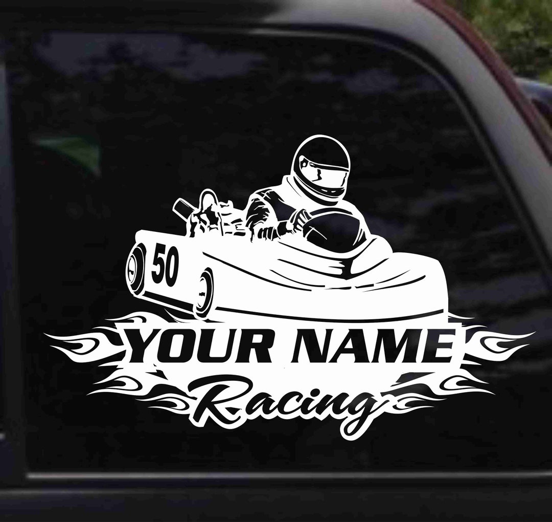 Personalized Go Kart Racing V4 Decal - Etsy
