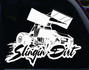 Sprint Car V1 Decal Sticker | Etsy