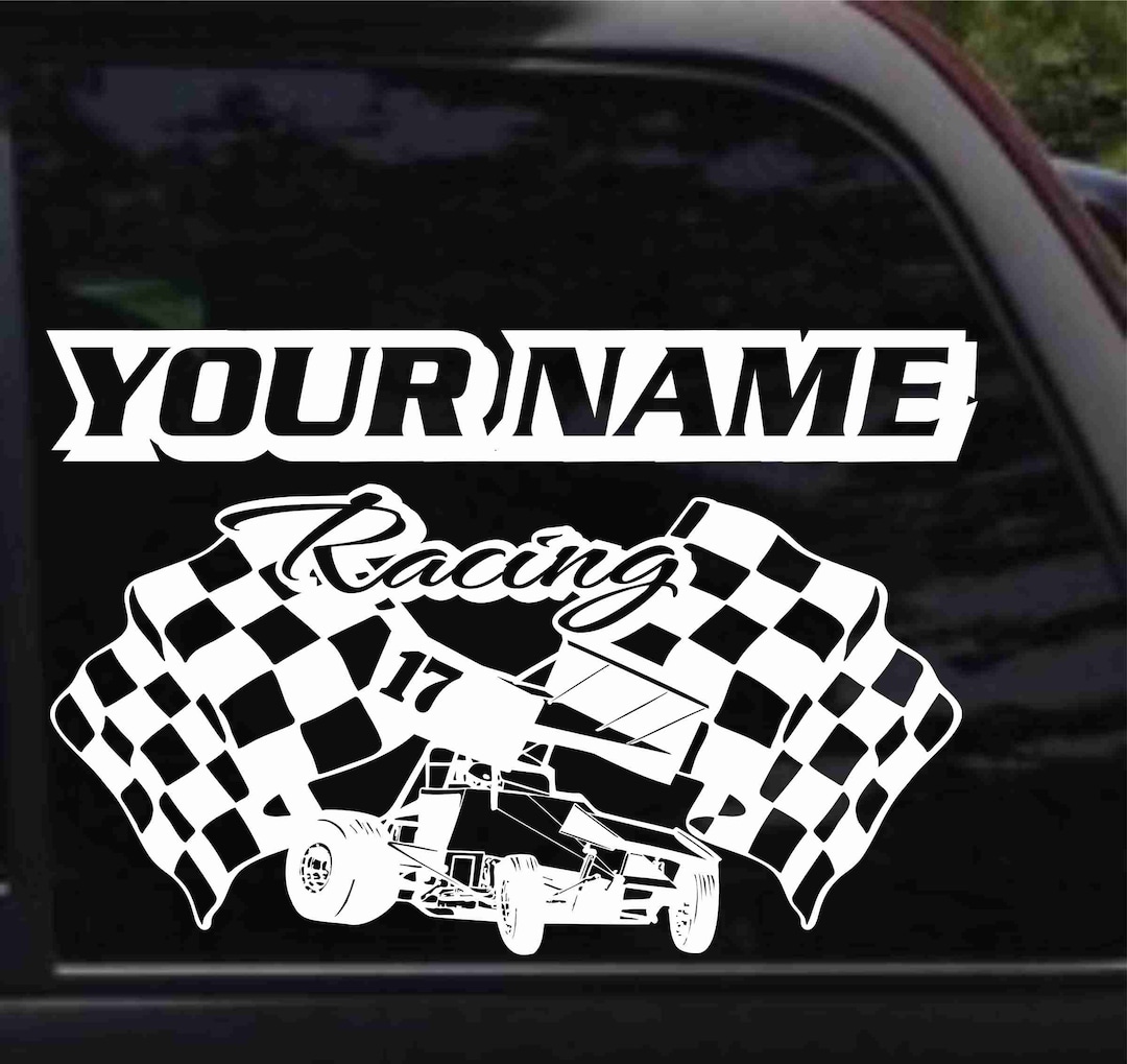 Personalized Sprint Car Racing V3 Decal - Etsy