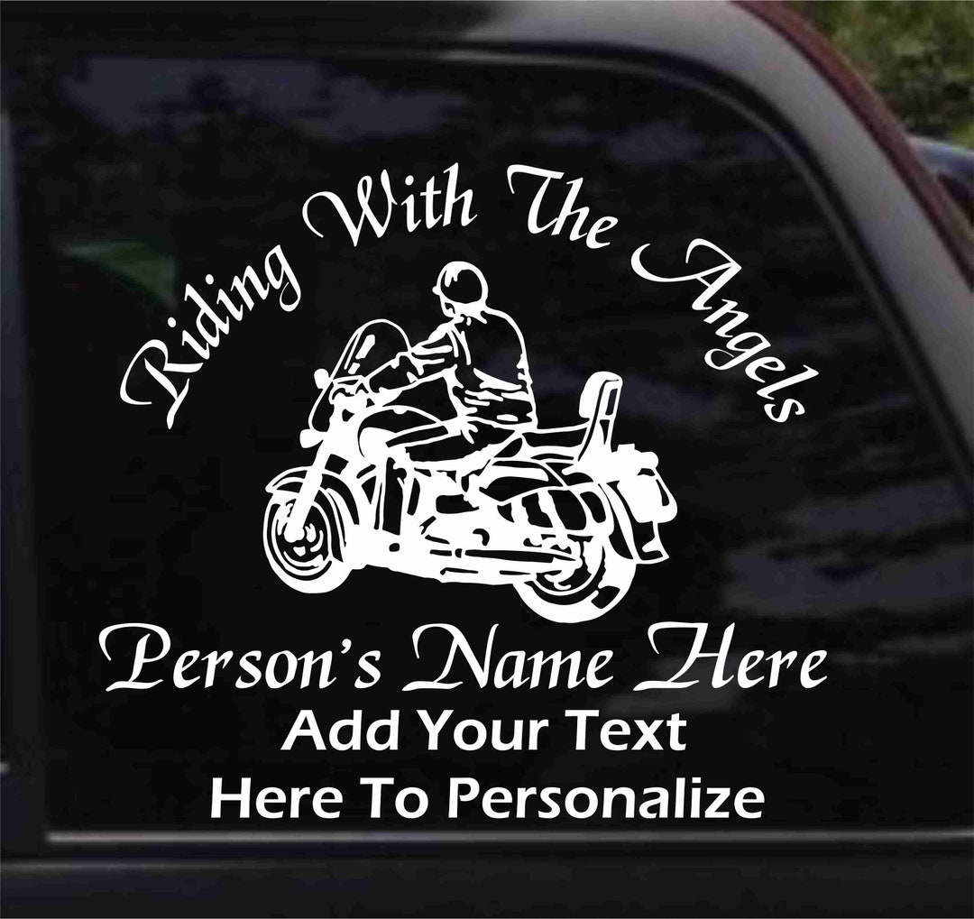 Motorcycle Rider Memorial V3 Decal Sticker - Etsy