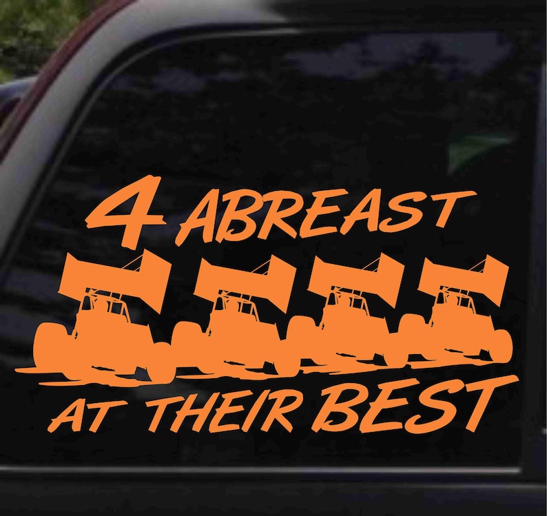 4 Abreast at Their Best Sprint Cars Decal - Etsy