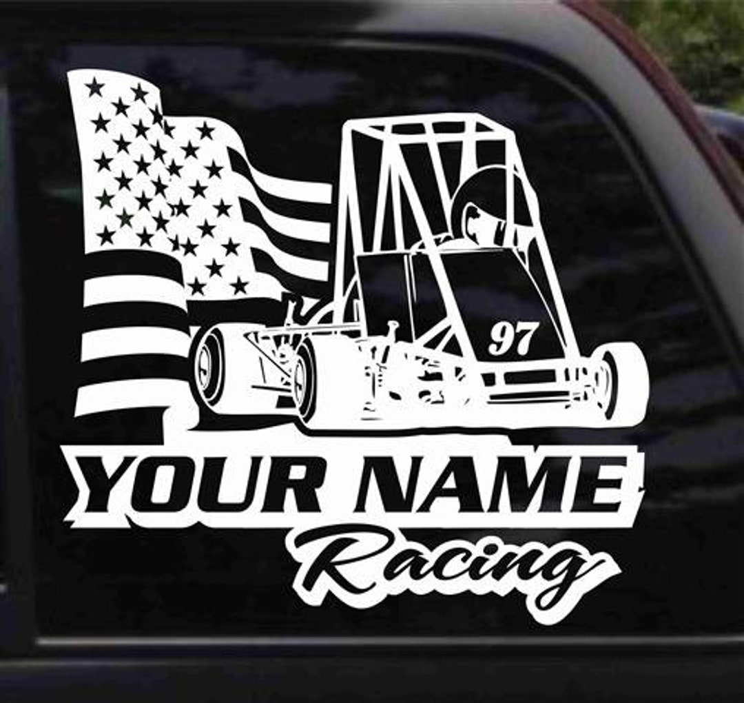Personalized Quarter Midget Racing Version 5 Decal - Etsy