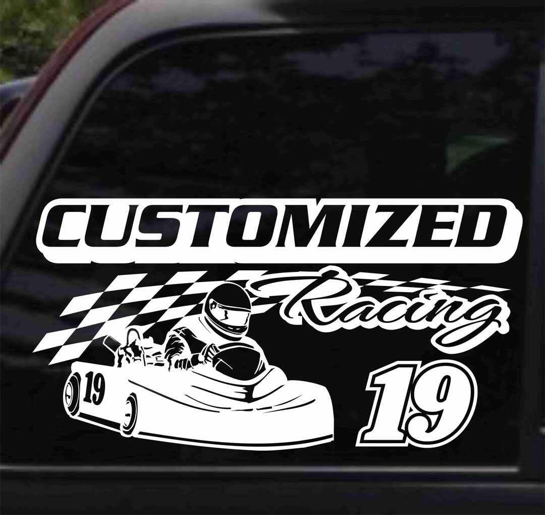 Personalized Go Kart Racing Version 6 Decal - Etsy