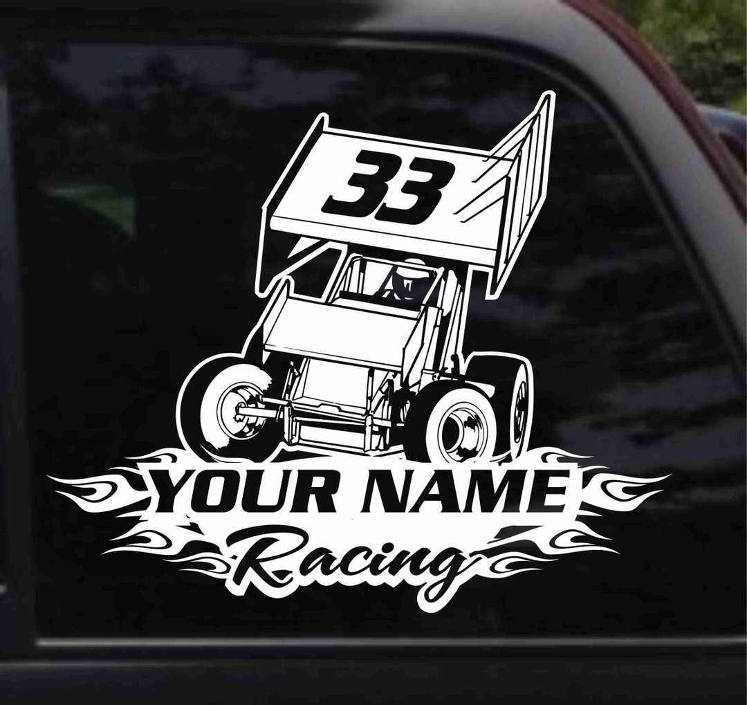 Personalized Sprint Car Racing Version 2 Decal - Etsy