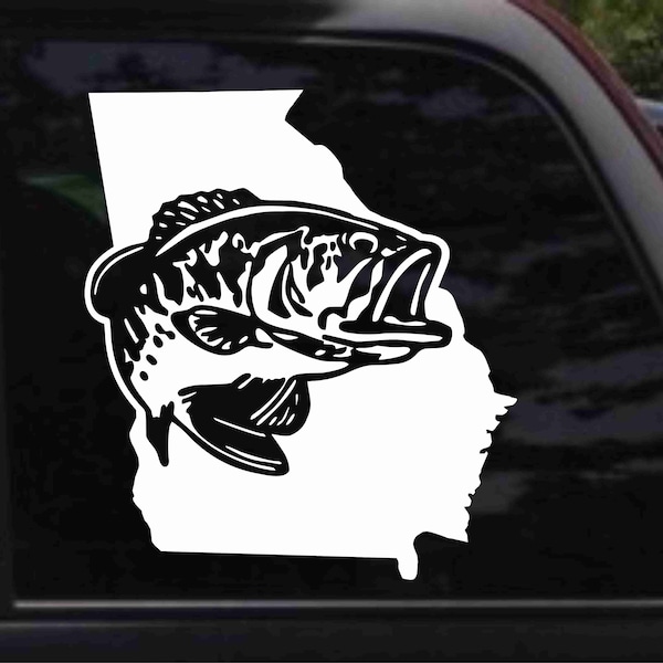 Georgia Fishing Decal - Etsy