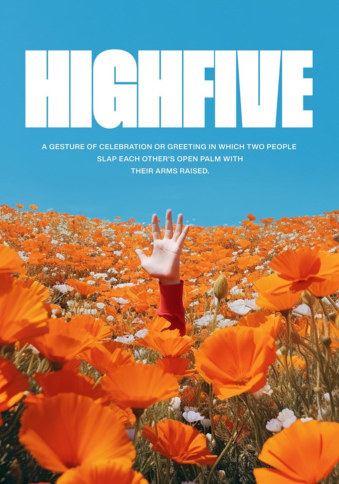 High-five Poster – Positive Vibes Poster, Friendship Poster Print ...