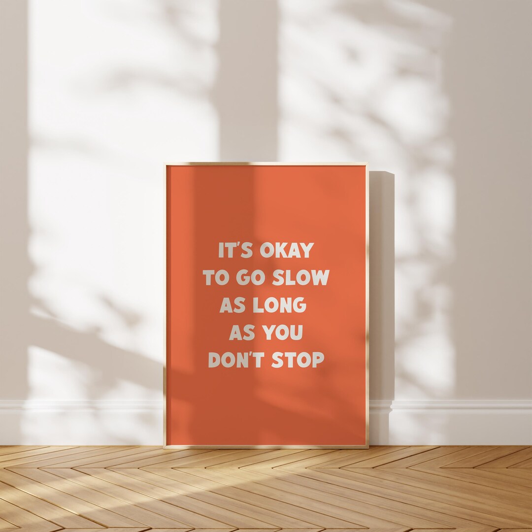 Its Okay Poster – Minimalist Mental Health Wall Art, Calming Typography ...