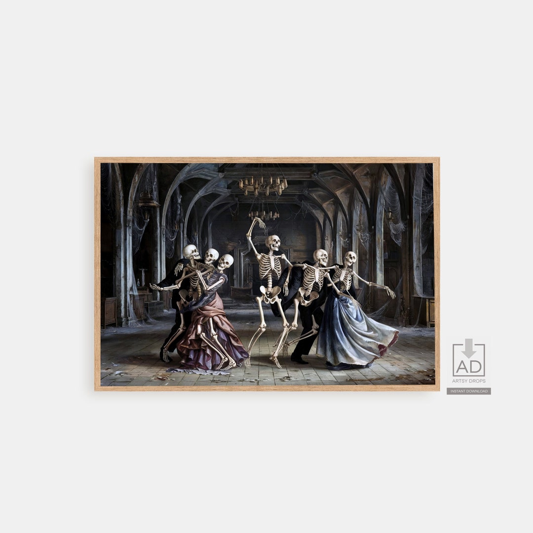 Gothic Skeleton Dance Print: Haunted Ballroom Art (digital Download) - Etsy