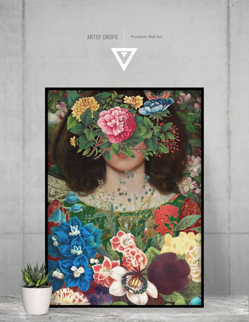 Art Collage Printable Collage Art Instant Art Mixed Media - Etsy