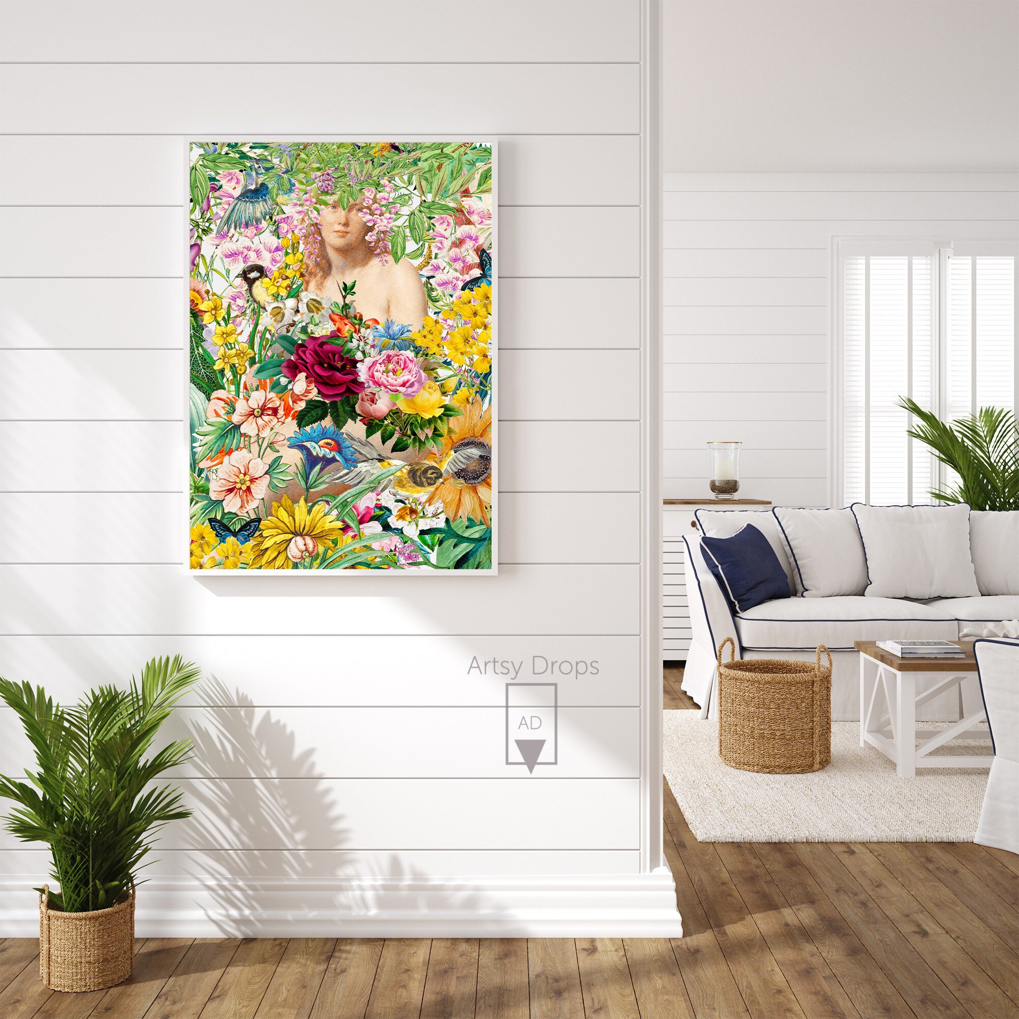 Art Collage, Printable Collage Art, Instant Art, Mixed Media Collage ...