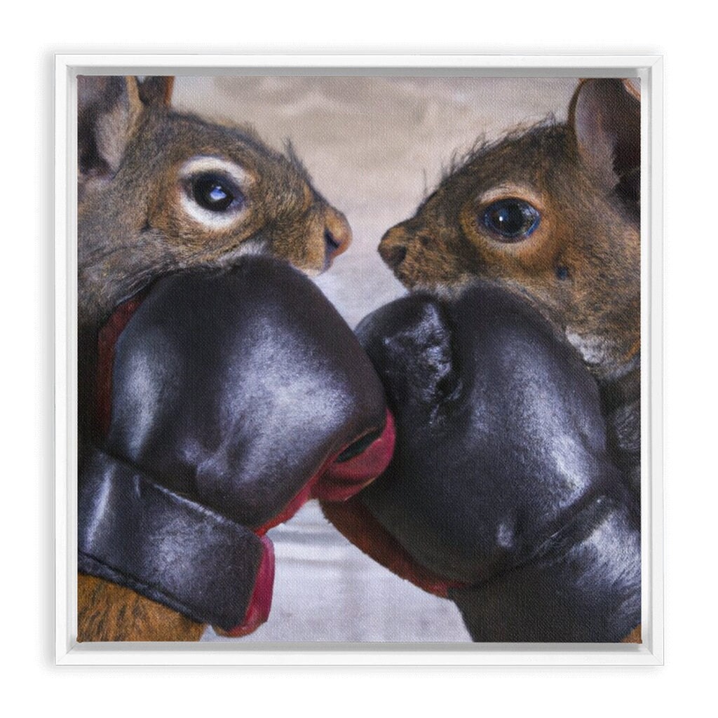 AI Generated Paintings, Ai Printable Wall Art, Boxing Squirrels Ai Art ...