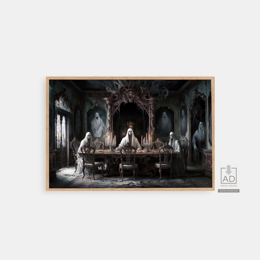 Haunted Mansion Dining Room Scene Digital Download, Ghostly Dinner ...