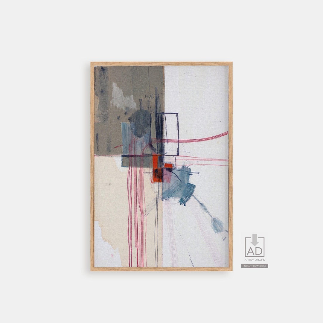 Abstract Digital Art Print Office Wall Decor Modern Minimalist Art ...
