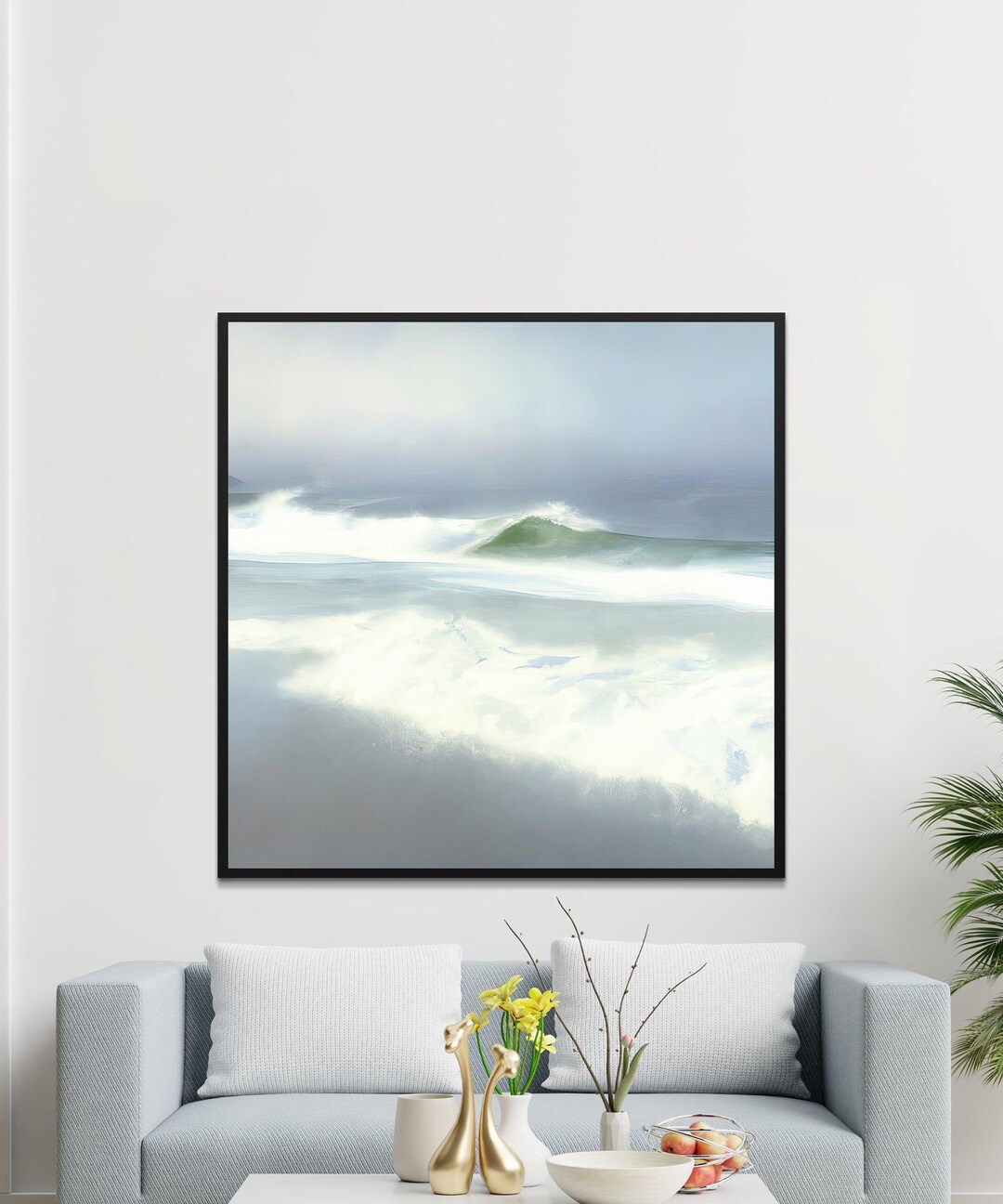 Seaside Coastal Beach Art Print - Modern Printable Wall Decor - Instant ...