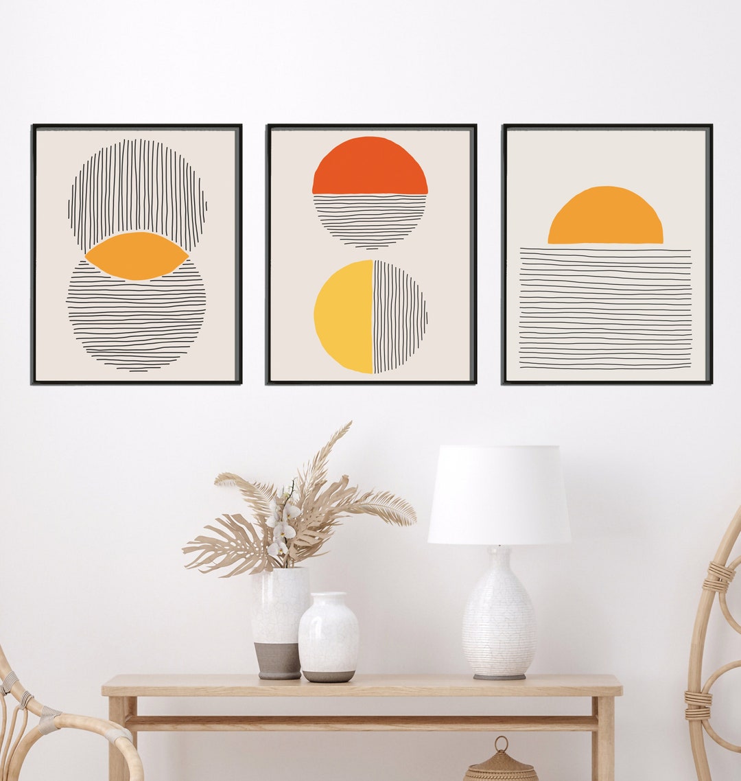 Urban Modern Art Wall Art Minimalist Modern Art Framed Art Floral ...