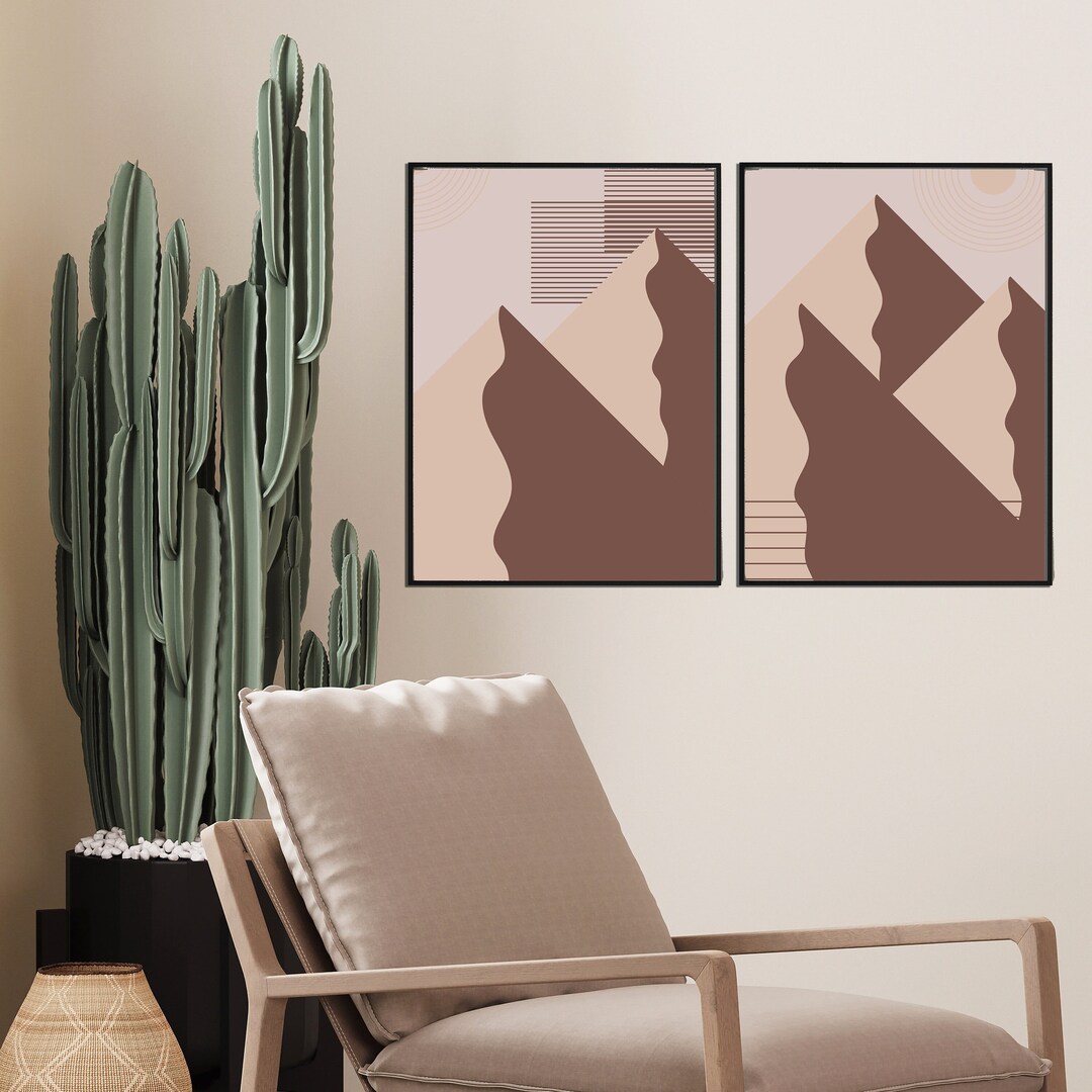 Urban Modern Art Wall Art Minimalist Modern Art Framed Art Floral ...