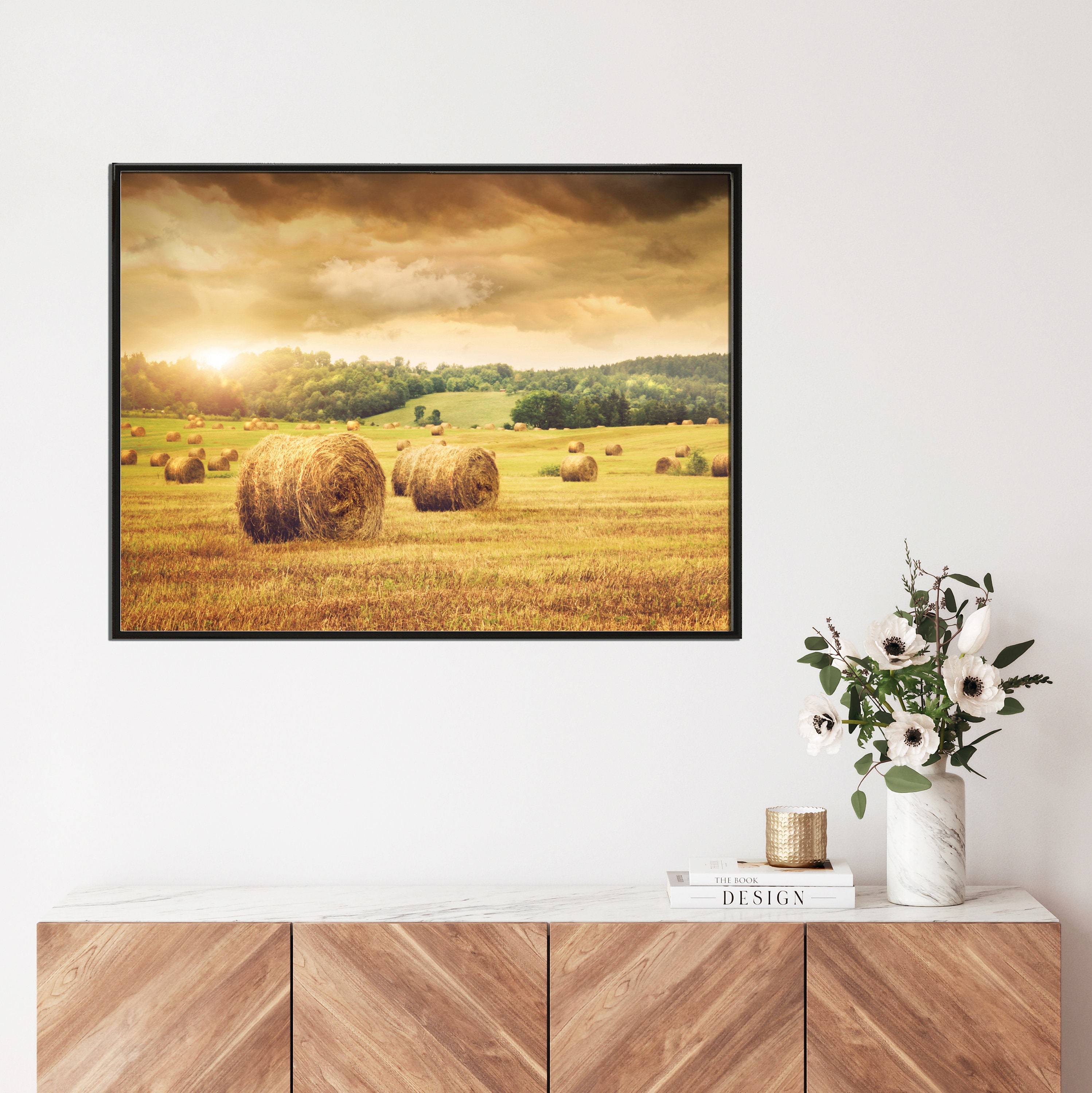 Country Prints Wall Art This Hand Framed Country Print Features Warm ...