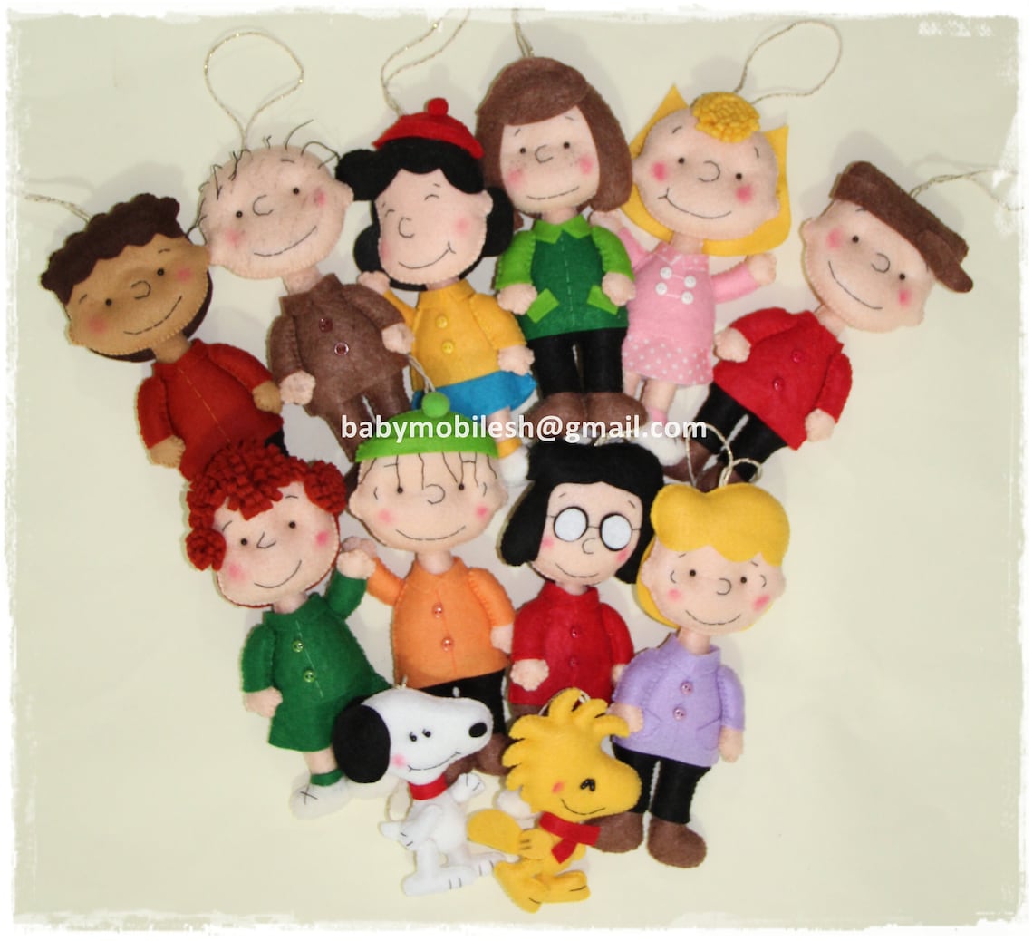 One Felt Peanuts Characters Ornaments Craft Doll Decoration - Etsy