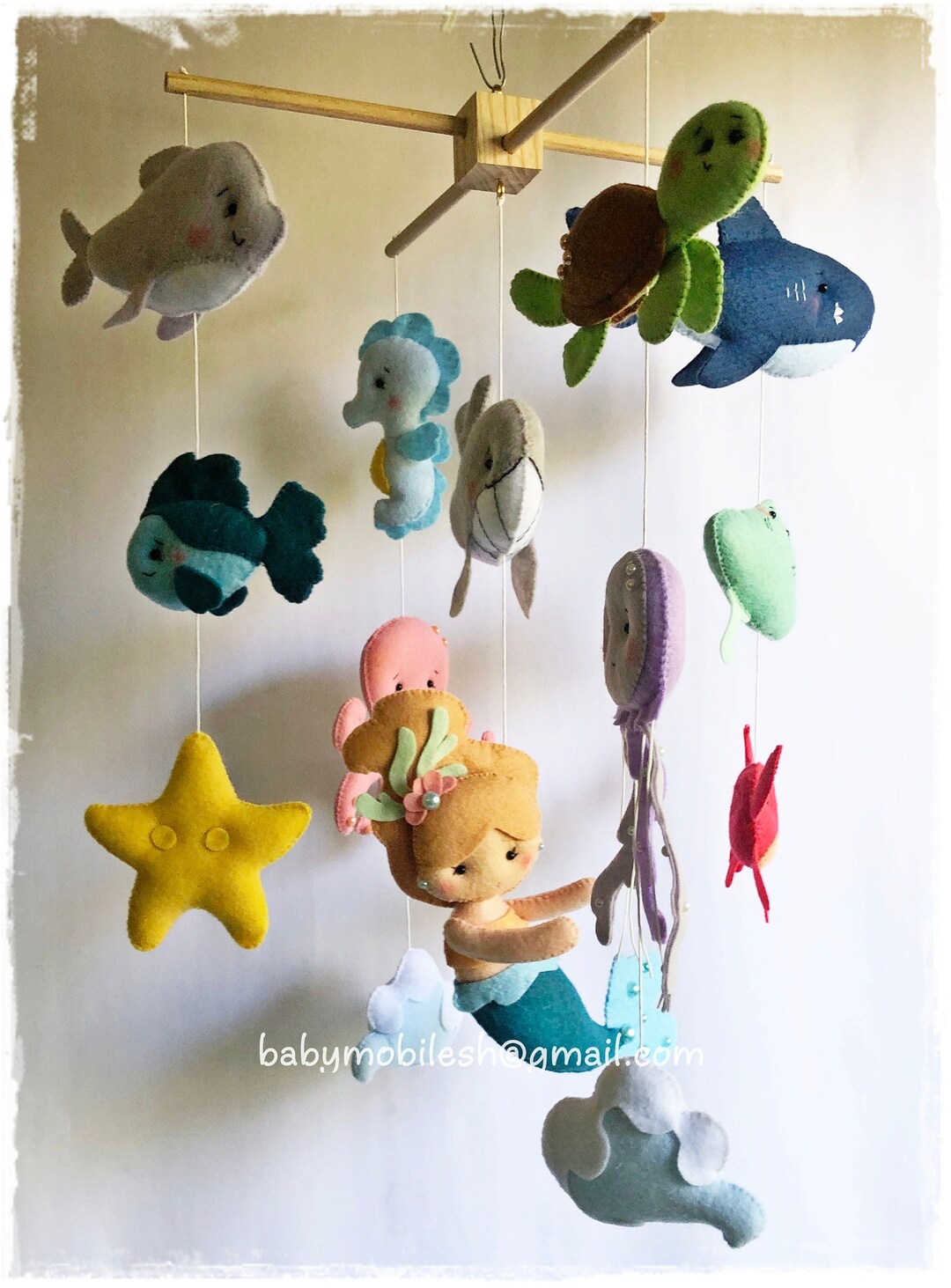 Ready to Ship Mermaid Mobile Ocean Mobile Baby Mobile Crib Mobile Cot ...