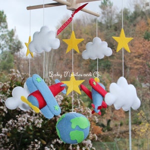 Baby Mobile Travel Aroud the World Themed Nursery Airplane Travel ...