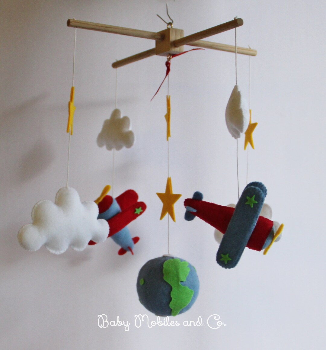 Baby Mobile Travel Aroud the World Themed Nursery Airplane Travel ...