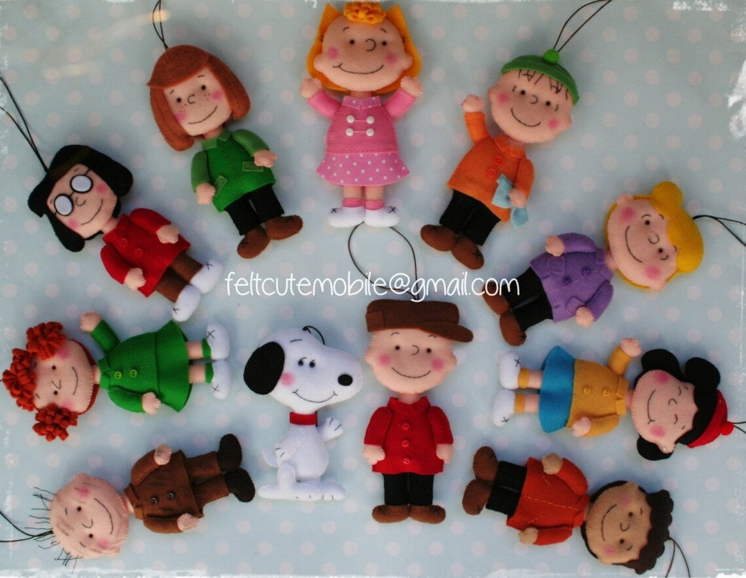 Felt Peanuts Character Ornaments: Handmade Craft Dolls - Etsy