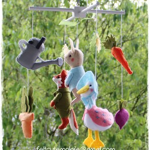 Crib Mobile Peter Rabbit Nursery Neutral Crib Mobile Nursery Decor ...