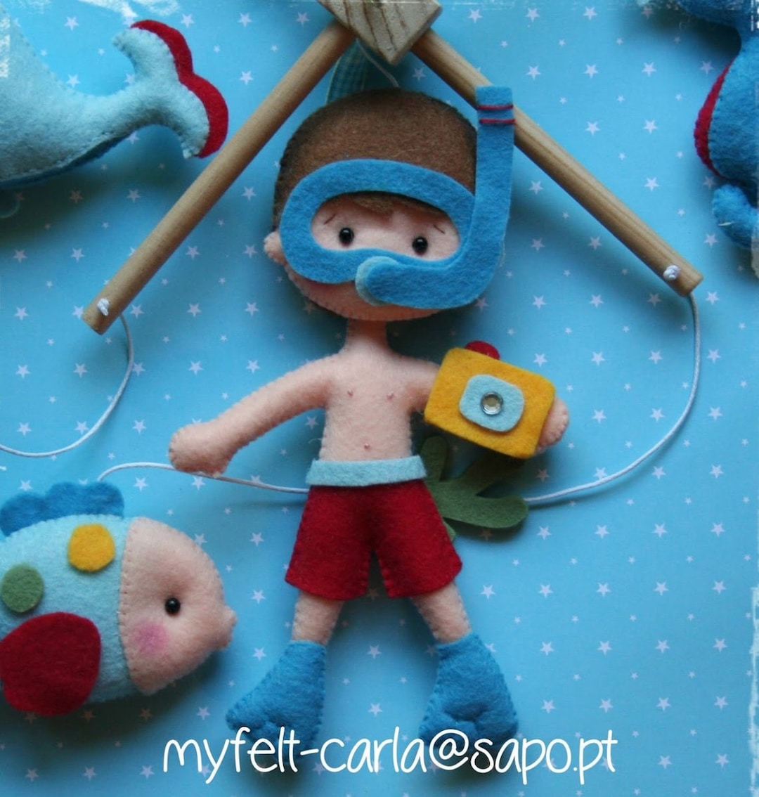 Baby Crib Mobile Baby Mobile Scuba Baby Diver Under the Sea Mobile ...