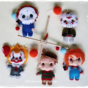 Horror Movie Character Baby Mobile: Handmade Felt Halloween Crib Decor ...